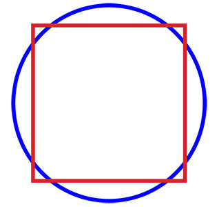Area of circle outside of the square - IMA