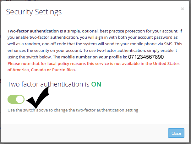 Setting up 2FA on myIMA - IMA