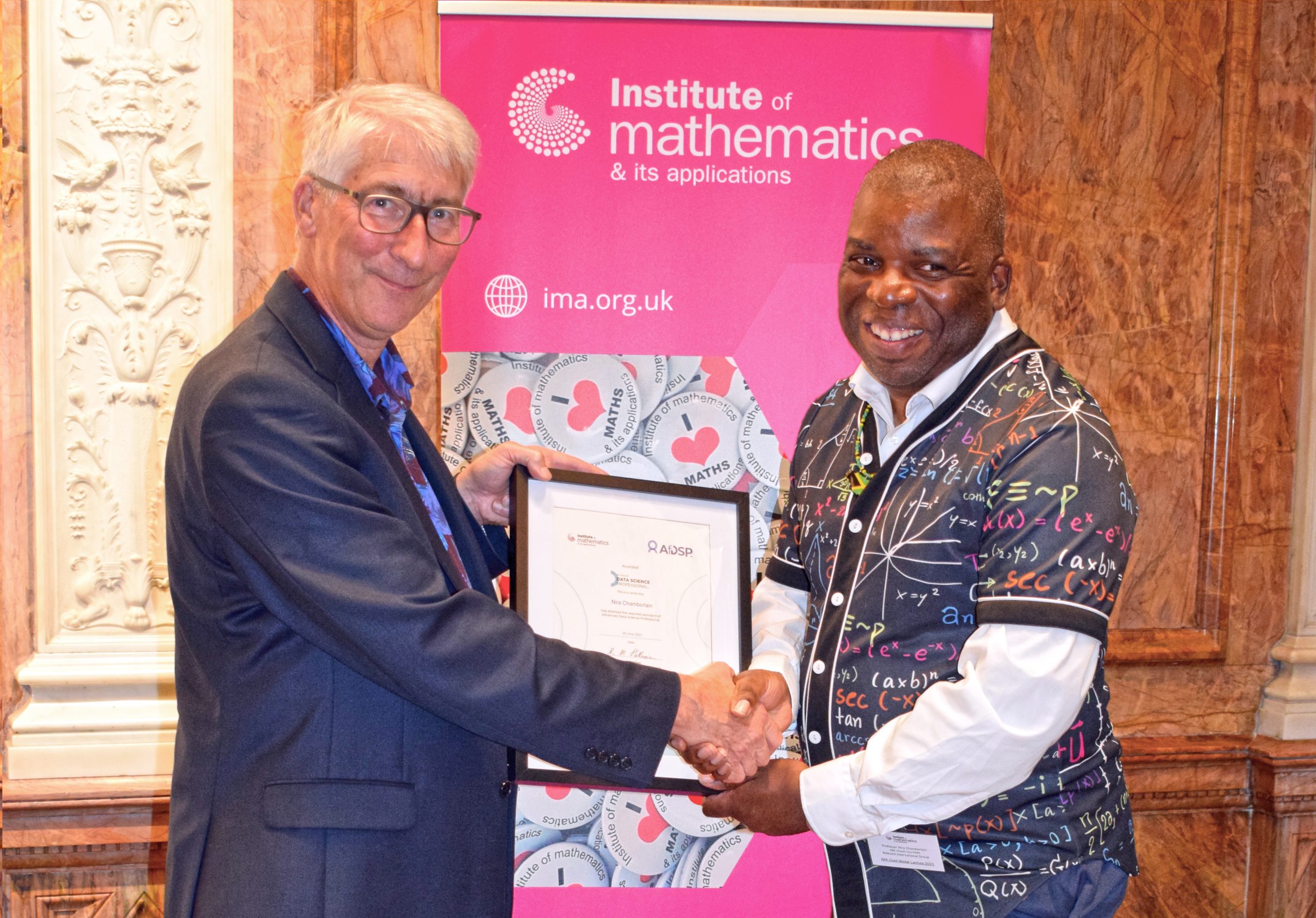 IMA Past President awarded Advanced Data Science Professional ...